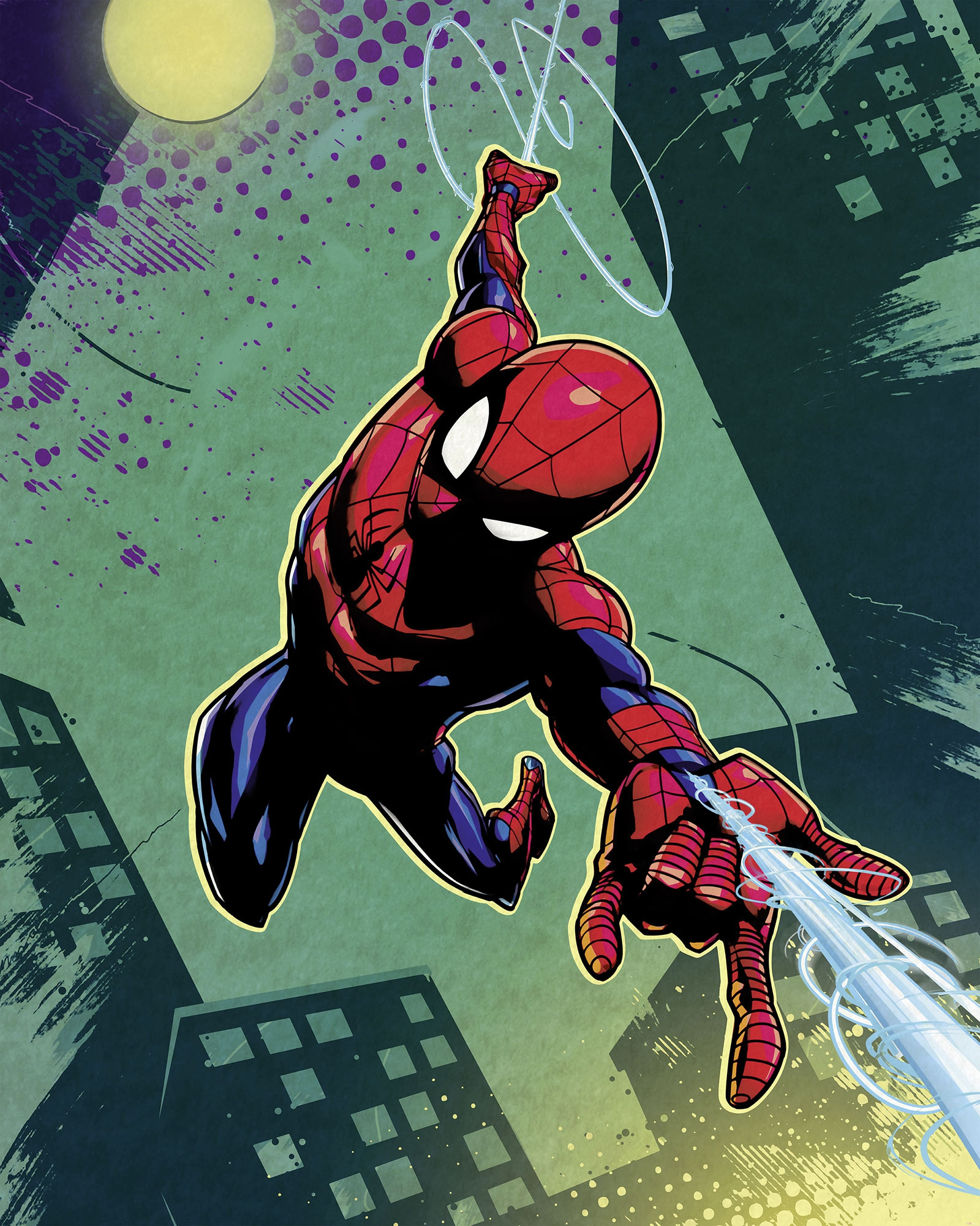 Vliestapete "Spider-Man Charge" (015-DVD2) von Komar | Marvel