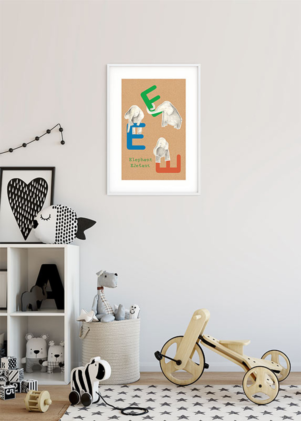 Art print "ABC Animal E" with / without frame | starting at only 14.51