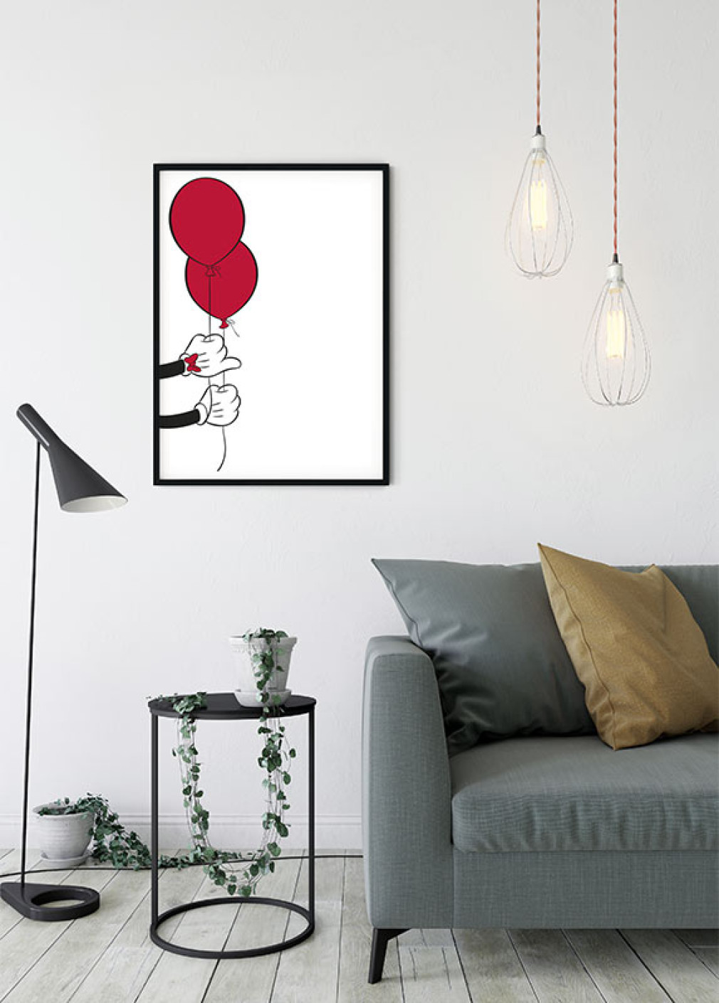 Disney Art print "Mickey Mouse Balloon" with / without frame | starting ...