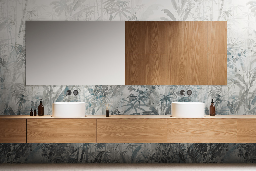 Wondrous Watermarks - Ethereal Botanical Mural | Komar®