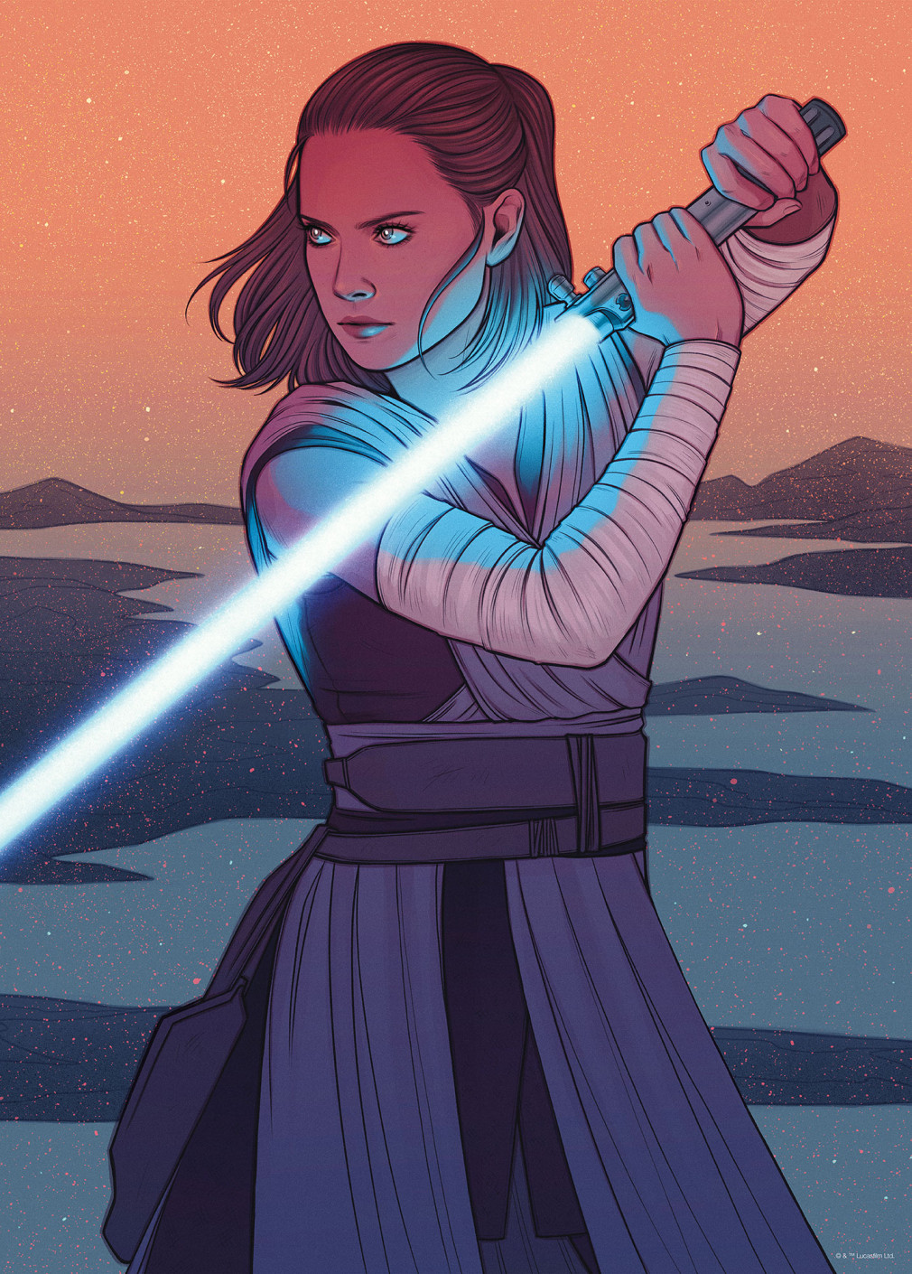 Star Wars Rey Skywalker - Star Wars Heroic Art | Komar®