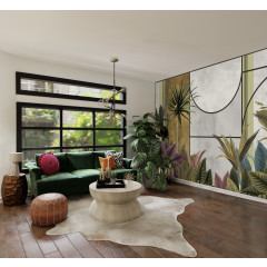 Timeless Temple - Botanical Art Deco Mural | Komar®