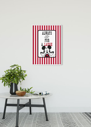 Mickey Mouse Laugh - Playful Mickey Mouse Art | Komar®