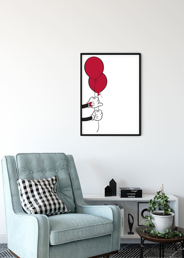 Disney Art print "Mickey Mouse Balloon" with / without frame | starting ...