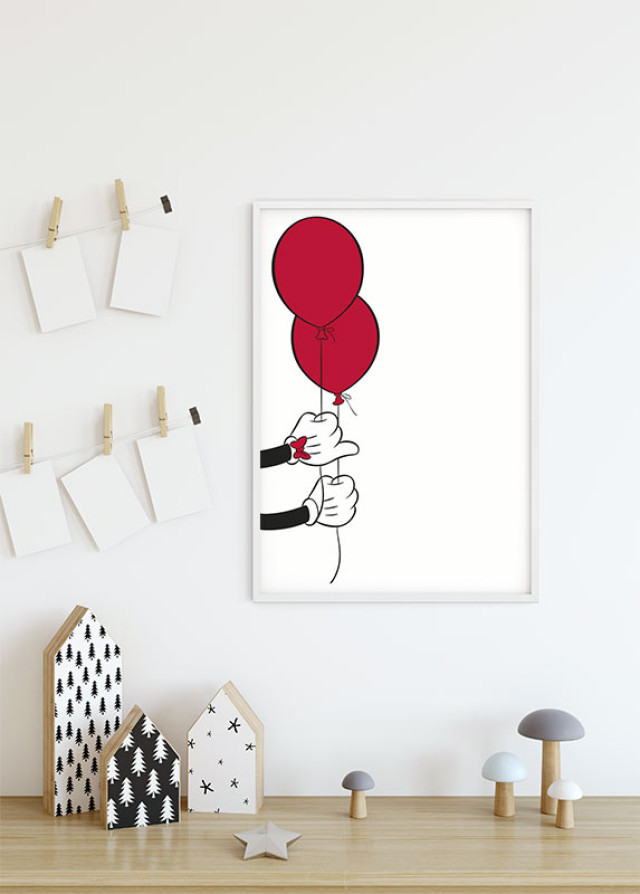 Disney Art print "Mickey Mouse Balloon" with / without frame | starting ...