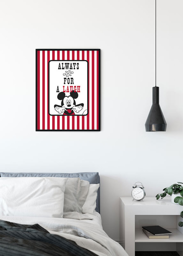 Mickey Mouse Laugh - Playful Mickey Mouse Art | Komar®