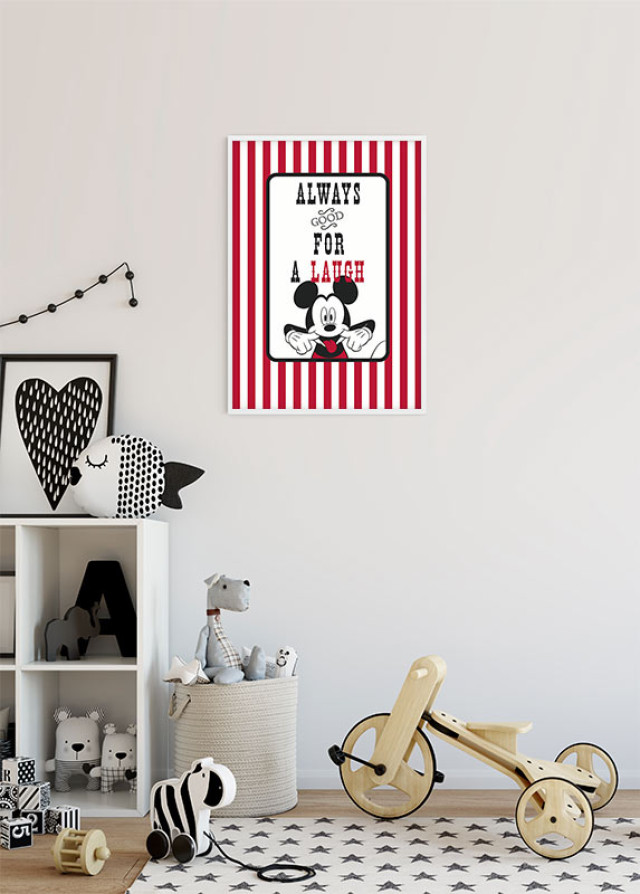 Mickey Mouse Laugh - Playful Mickey Mouse Art | Komar®