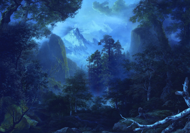 Midnight - Mystic Mountain Landscape | Komar®