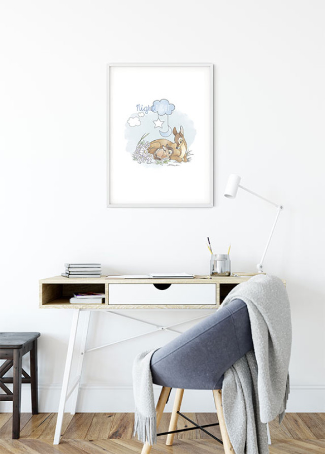 Bambi Good Night - Bambi Nursery Art | Komar®