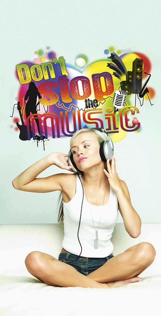 Wall tattoo "DonÂ´t stop the music" by Komar® | only 29.99