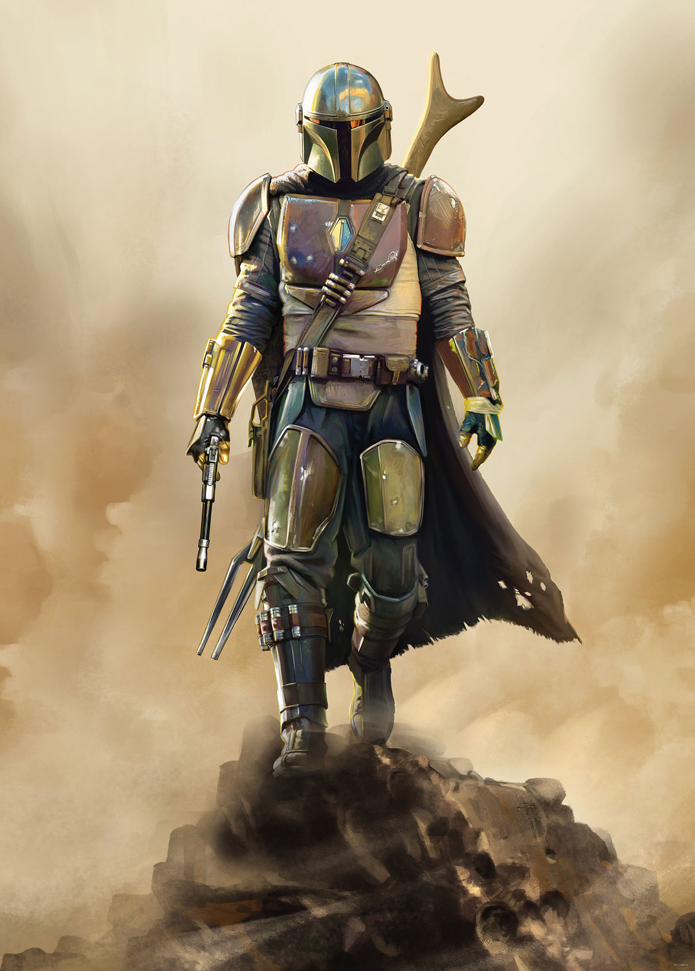 Star Wars The Mandalorian The Hunter - Mandalorian Hero Mural | Komar®