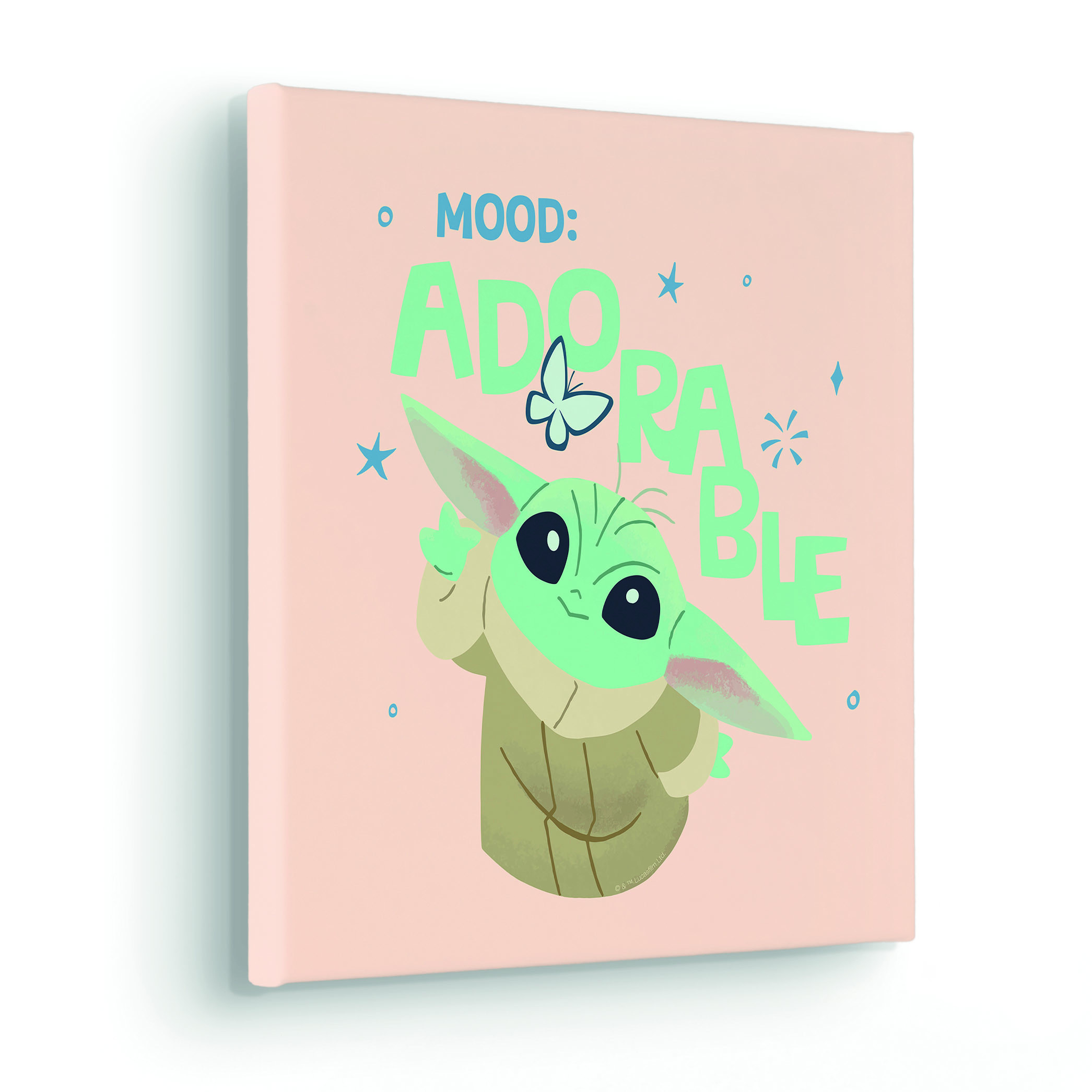 Canvas print "The Mandalorian Little Grogu Adorable" by Komar® | Star ...