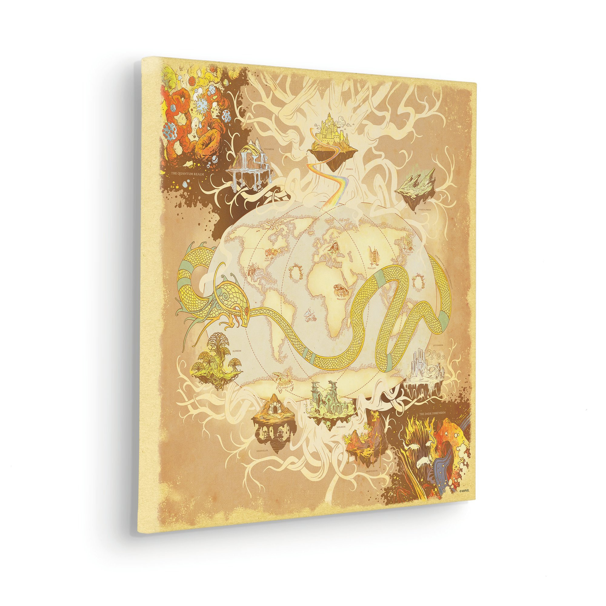 Marvel World Map - Marvel Map Canvas | Komar®