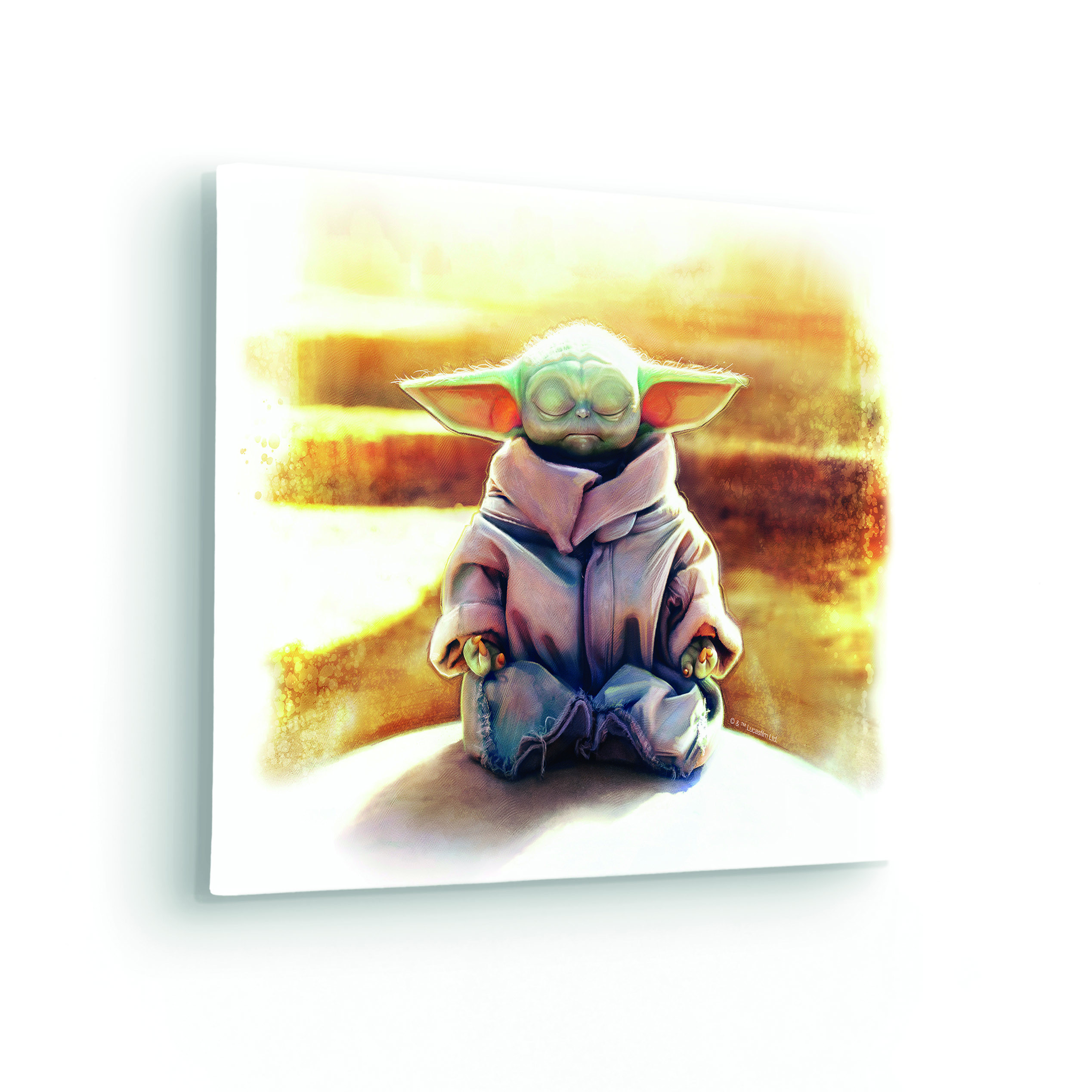 Canvas print "The Mandalorian Grogu Meditation King" by Komar® | Star ...