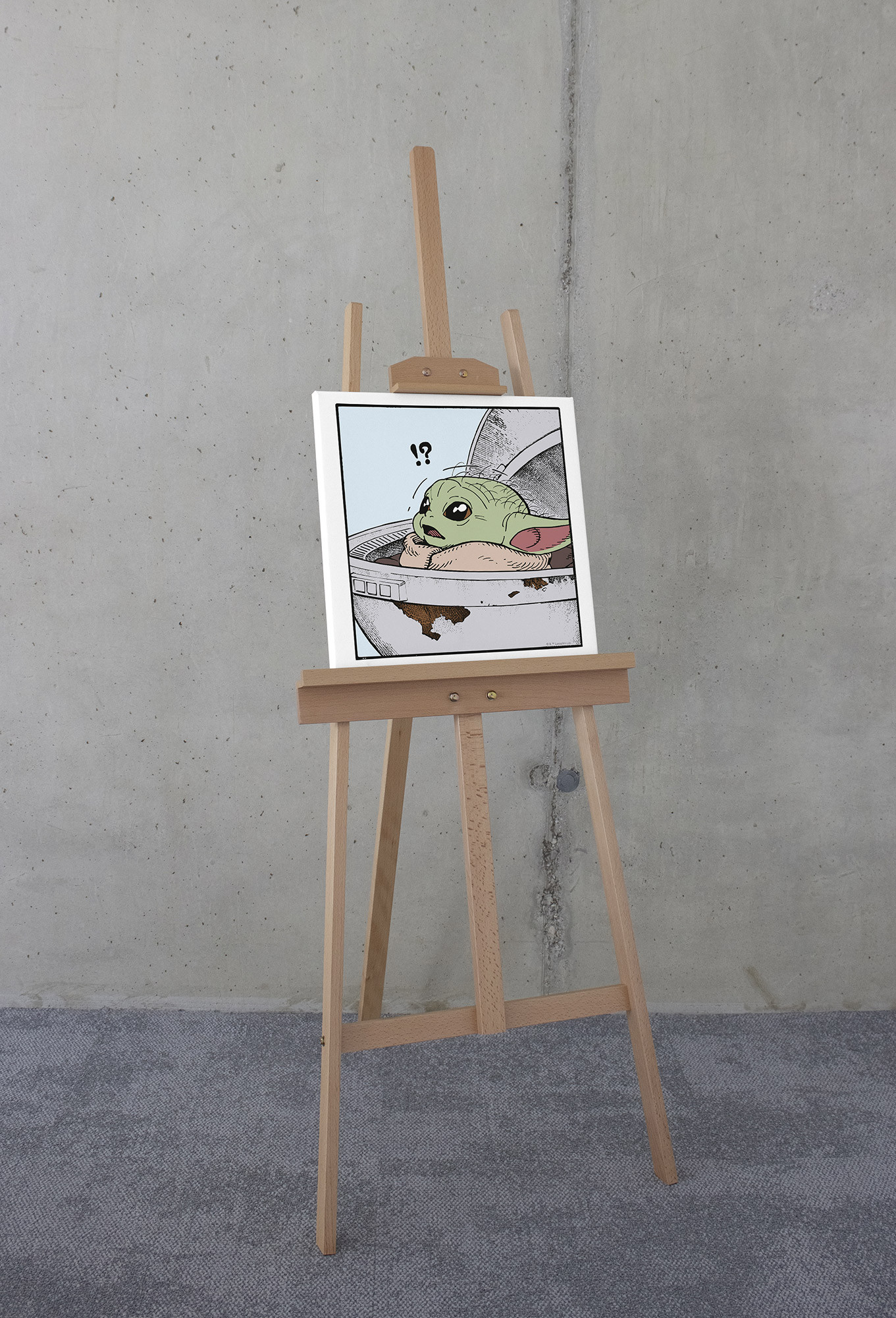 Star Wars The Mandalorian Grogu Shocked - Grogu Shocked Canvas | Komar®