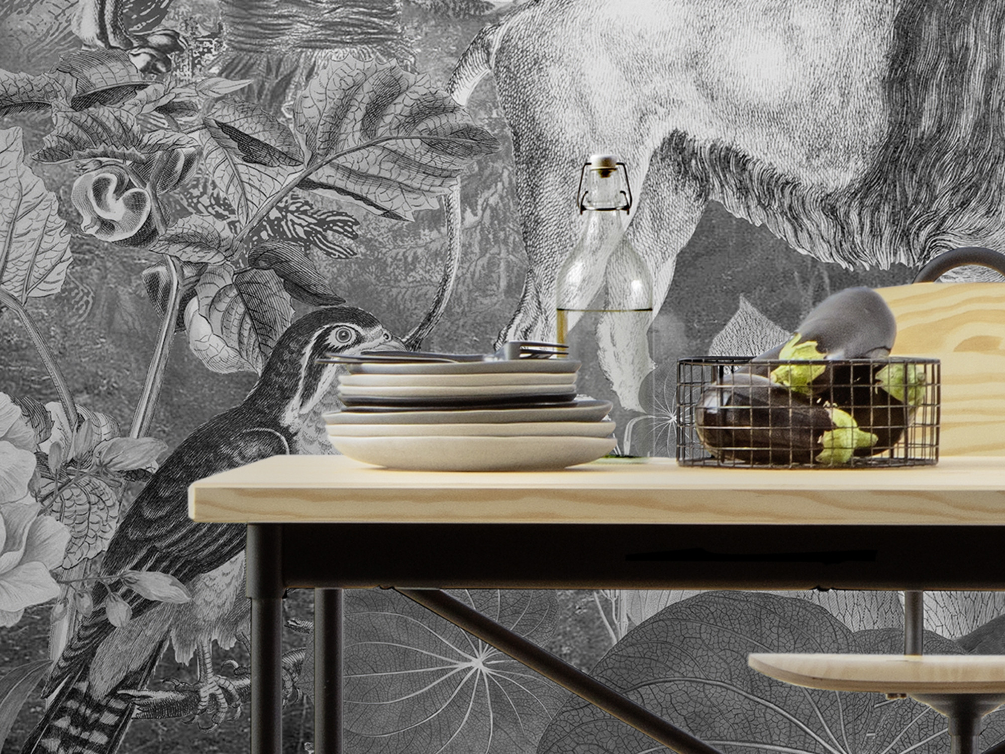 Flora and Fauna - Vintage Safari Engraving | Komar®