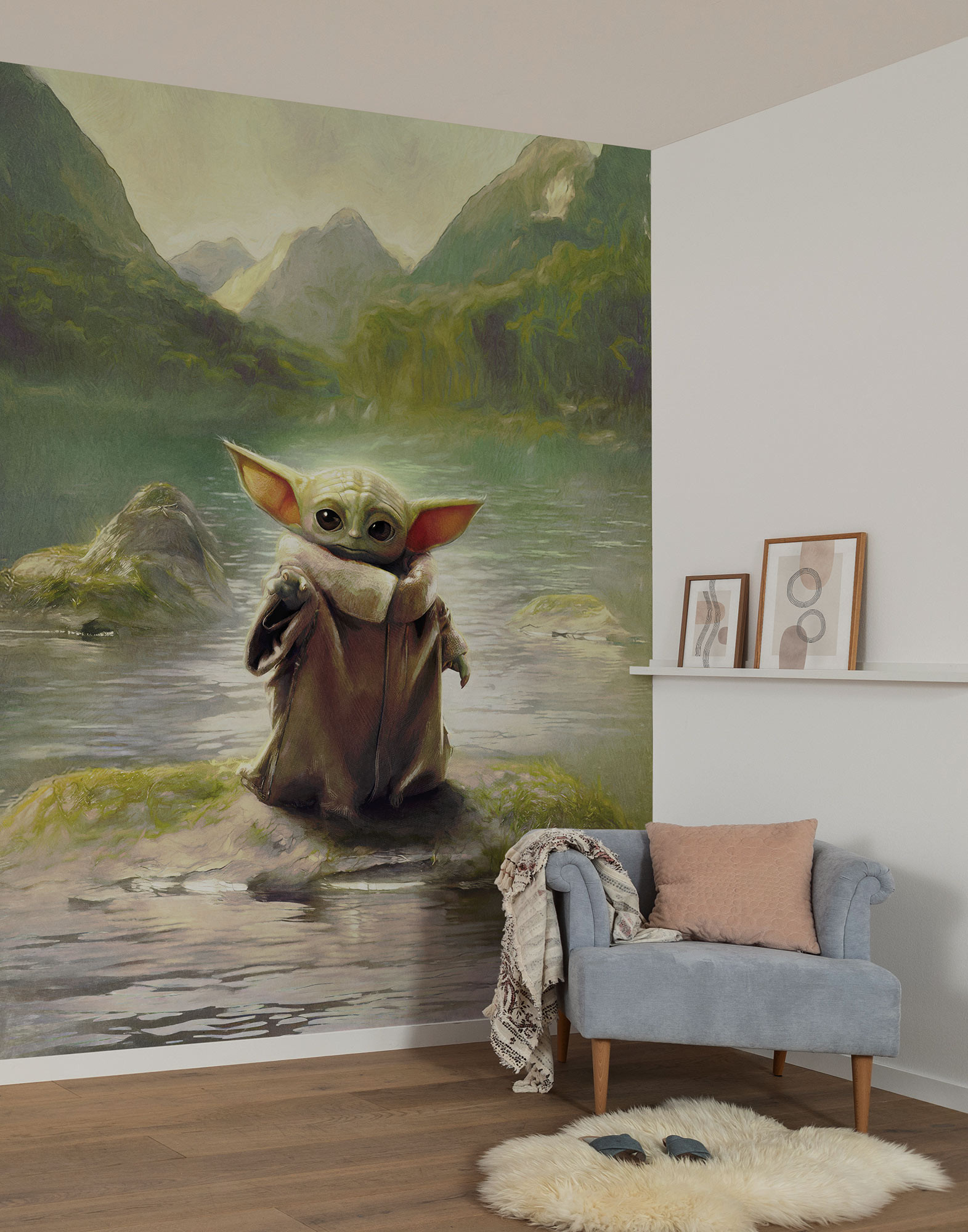 Star Wars The Mandalorian Grogu Landscape - Grogu Mountain Lake | Komar®