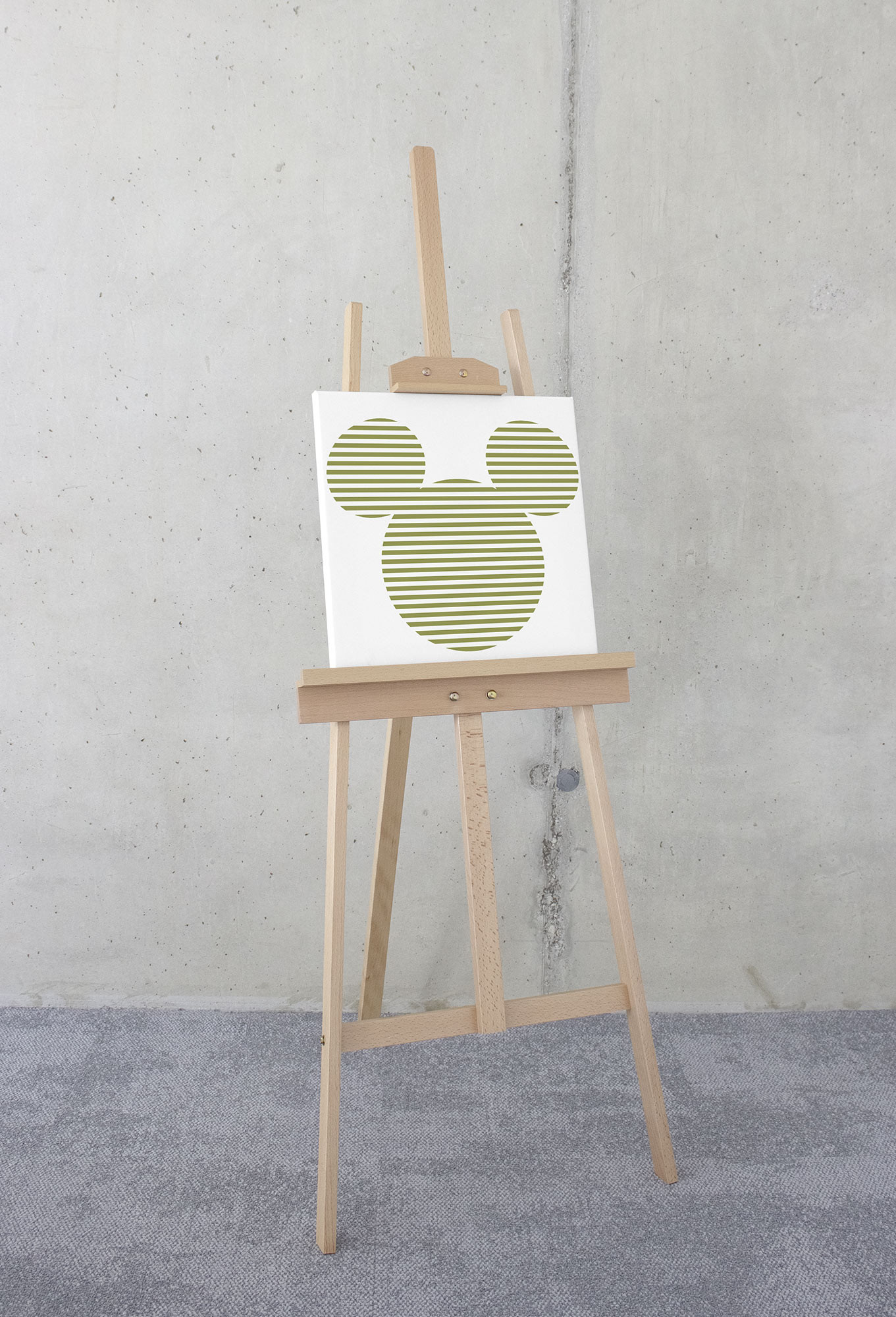 Mickey Horizontal Stripes - Disney Mickey Modern Canvas | Komar®