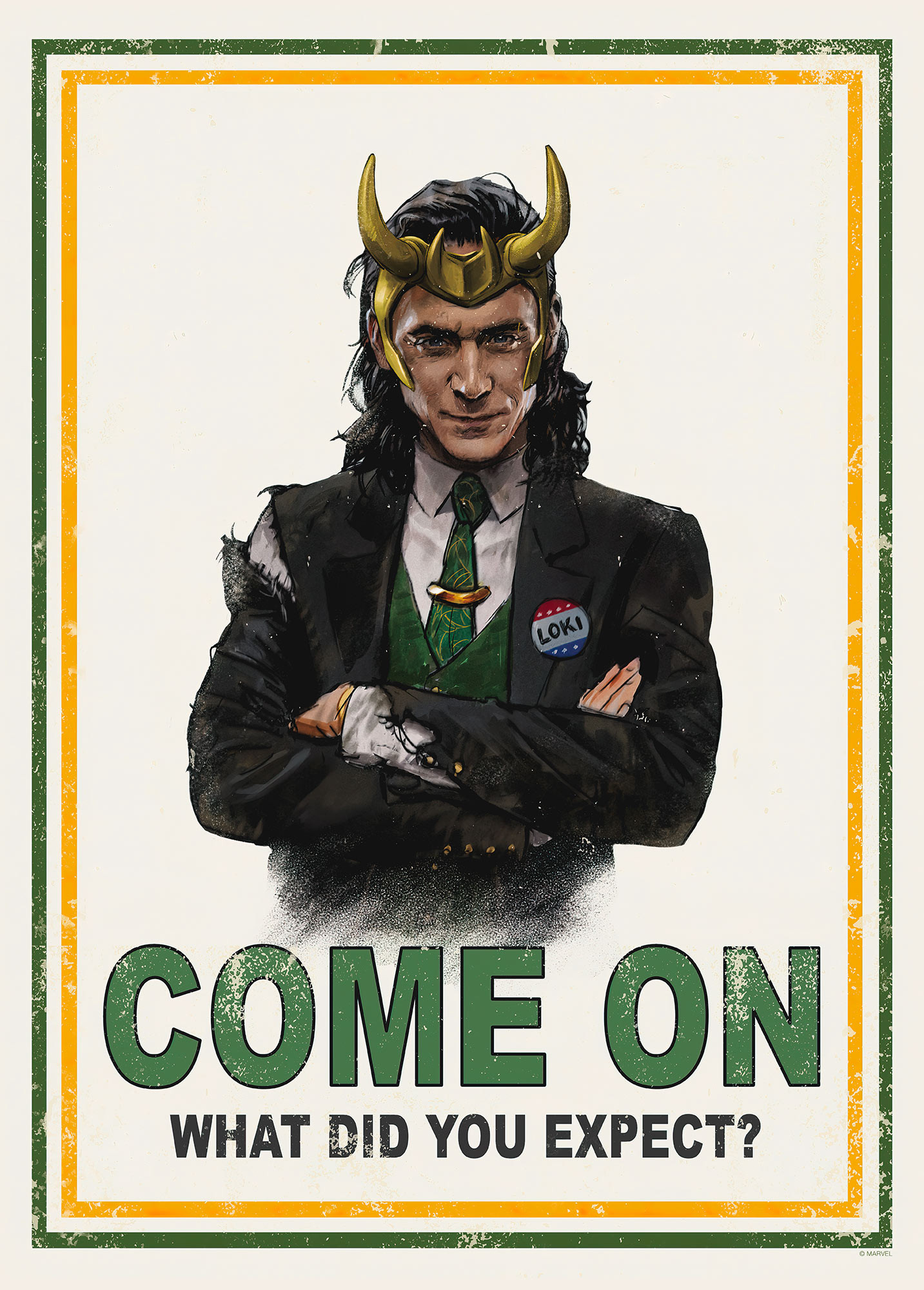 Marvel Art print "Loki for President" with / without frame | starting ...