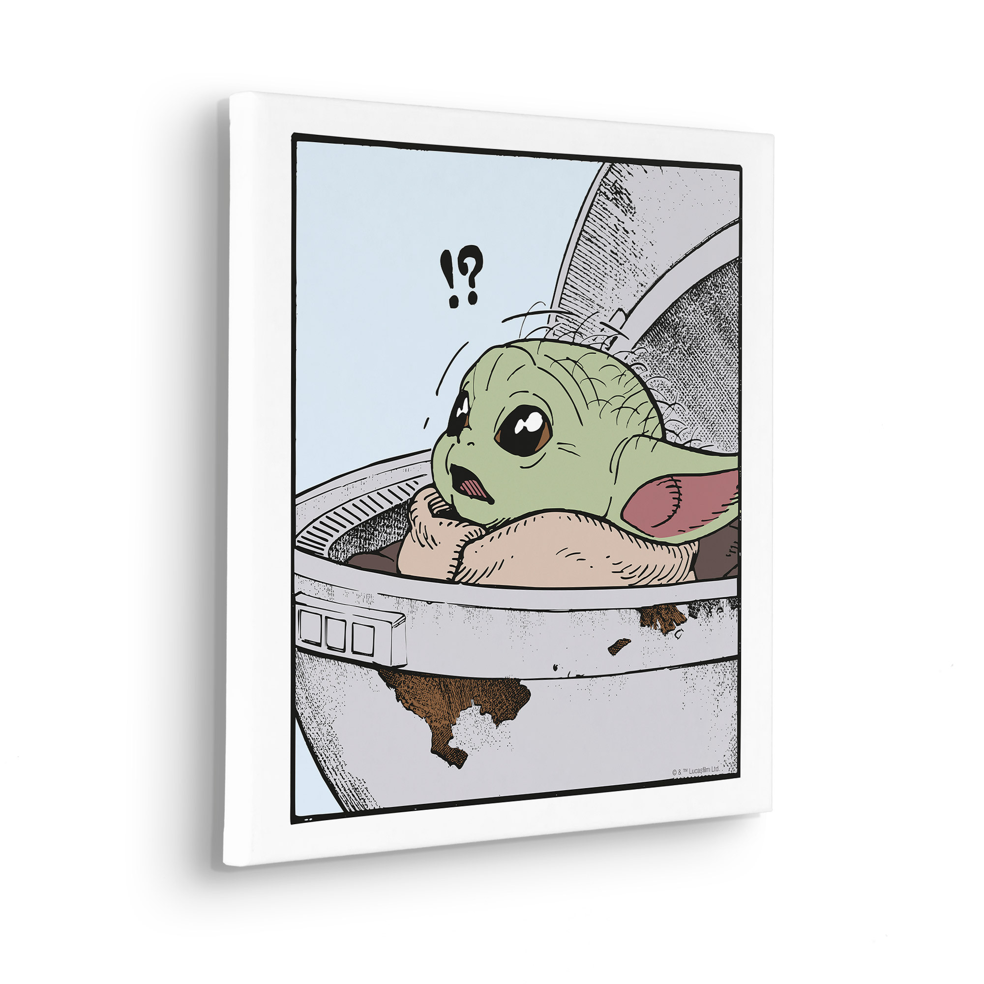 Star Wars The Mandalorian Grogu Shocked - Grogu Shocked Canvas | Komar®