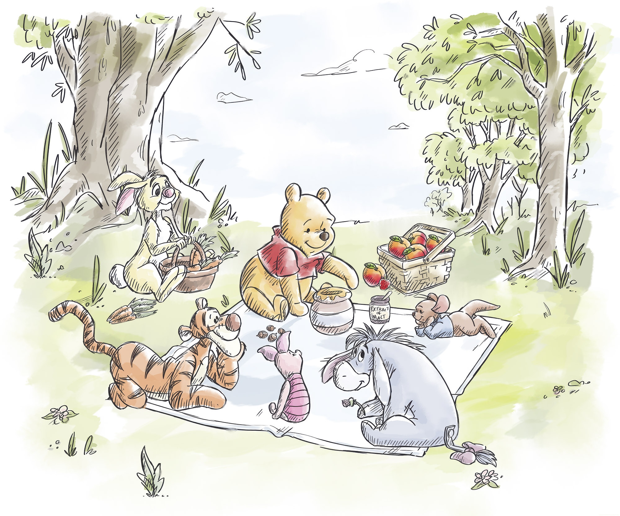 Disney Winnie the Pooh Nice for Picnics - Disney Winnie Ourson Pique ...