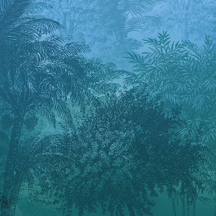 Deep in the Jungle - Misty Jungle Mural | Komar®