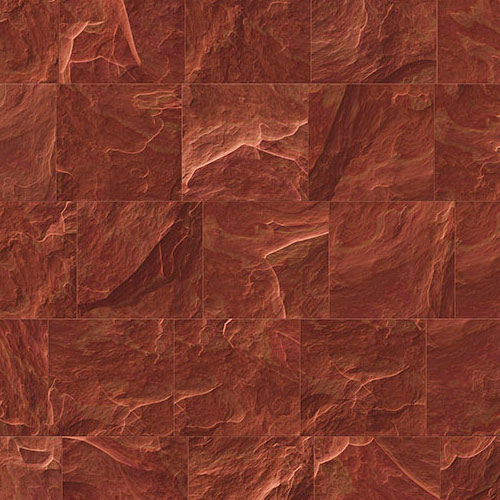 Photomurals | Digitally printed photomural "Red Slate Tiles" by Komar®
